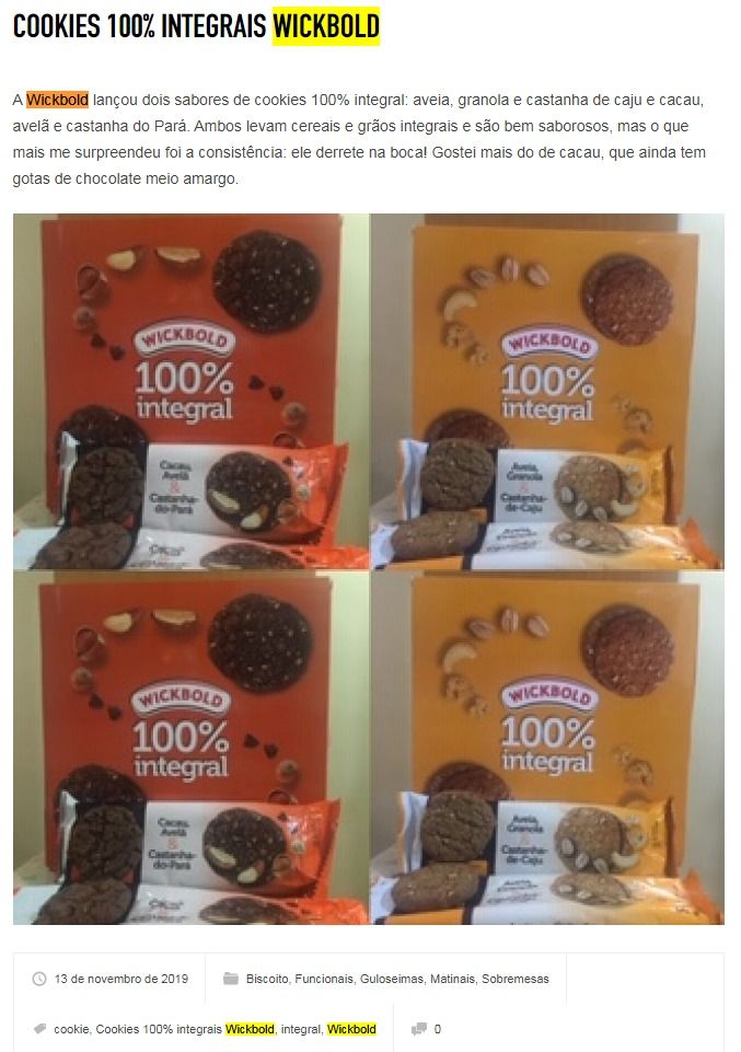 COOKIES 100% INTEGRAIS WICKBOLD - Deixa Que Eu Experimento - Trama